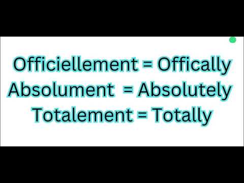 French For Beginners:🌟9 Words in French🤔 ending in "ment" = "Ly" in English😉