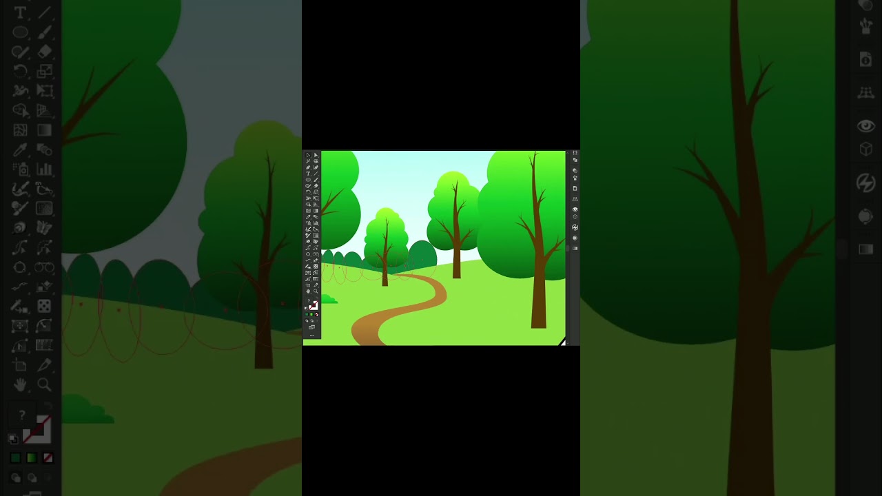 Summer Nature in Vector: The Process from Sketch to Final Design#art#illustrator