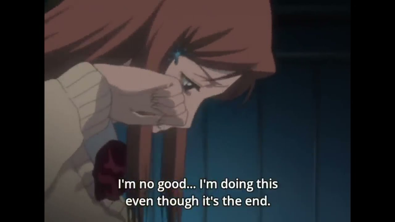 Orihime sneaks into ichogo's room and tries to kiss him | Bleach | blush | cute anime