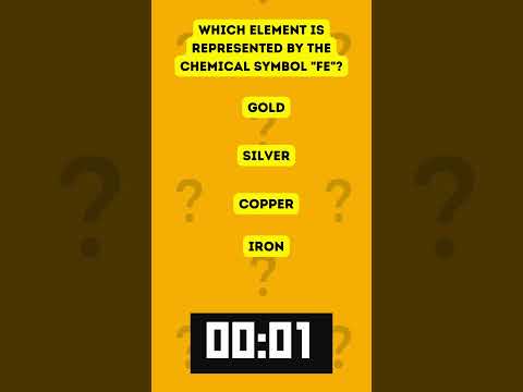 Which element is represented by the chemical symbol "Fe"? #shorts