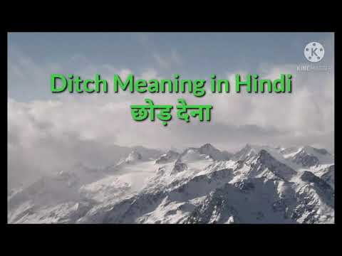 ditch meaning in hindi