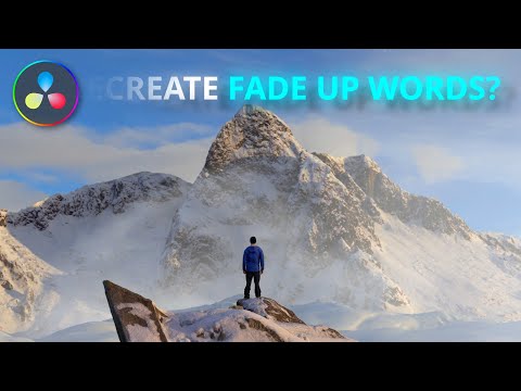 Create FADE UP WORDS After Effect with DaVinci Resolve