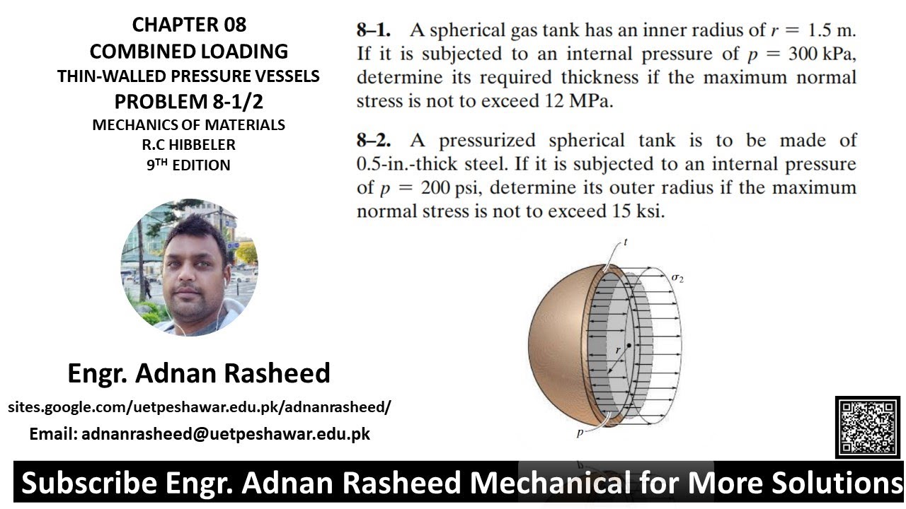 8-1/2 | Combined Loading | Mechanics of Materials R.C Hibbeler
