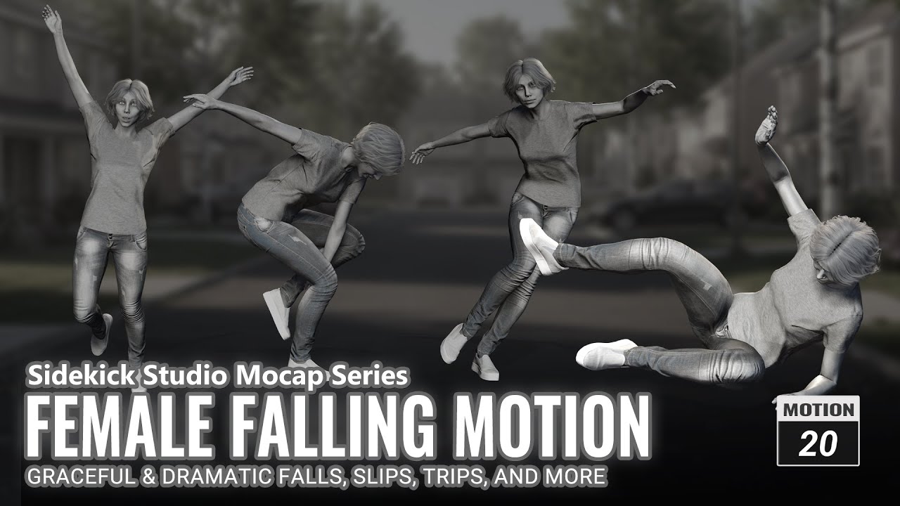 Introducing our Mocap Motion product - Female Falling Motion