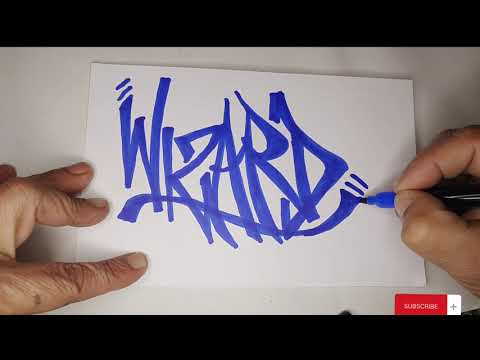 How to draw graffiti name Wizard (tag) Basic graffiti tagging