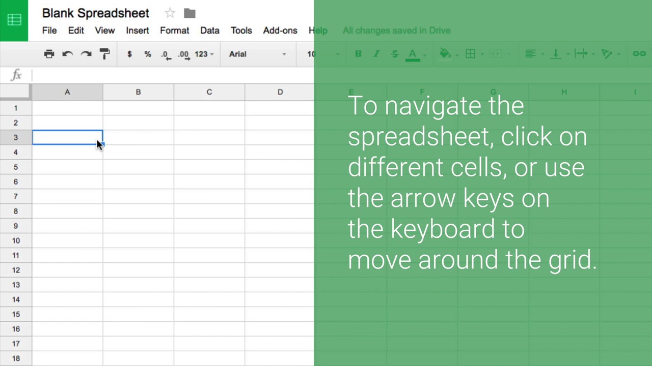 Understand Spreadsheet Terms