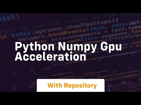 python numpy gpu acceleration