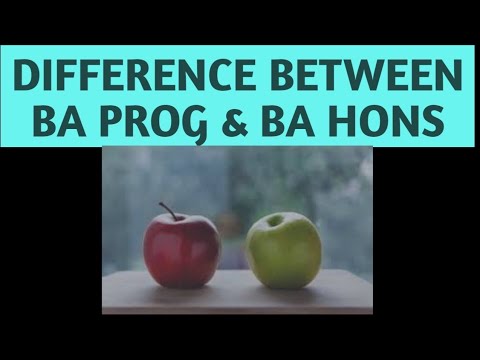 WHAT IS THE DIFFERENCE BETWEEN BA PROG AND BA HONS| DIFFERENCE BETWEEN BA PROG AND BA HONS