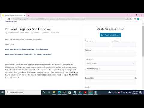 Network Engineer needed in San Francisco bay area, salary 60-70 USD