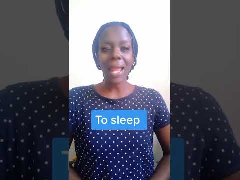 To Sleep In Swahili | Kulala | Lala