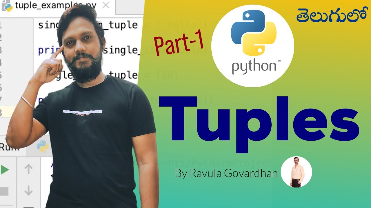 [Python in Telugu]: Python Tuple | Tuple creation | Tuple() function