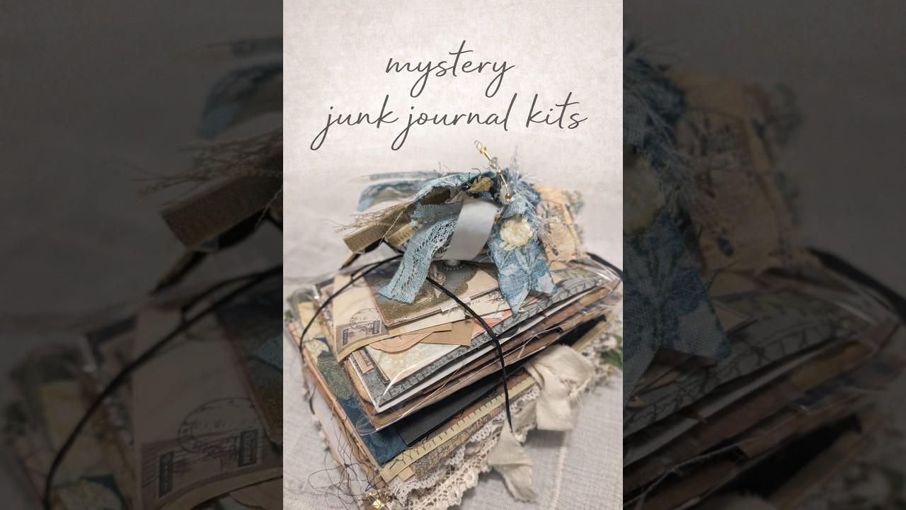 Deluxe Mystery Junk Journal Kit | Vintage Ephemera Bundle, Ready to Bind
