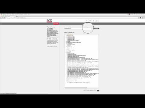 Training Video 6 : Topic And Statutes Guide