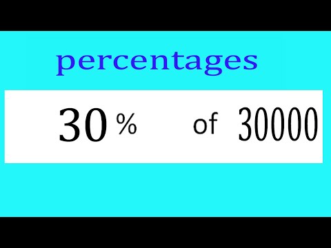 Percentages 30 Percentage(%) of 30000