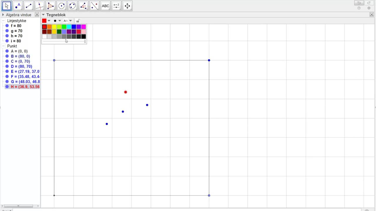 Punkter i GeoGebra