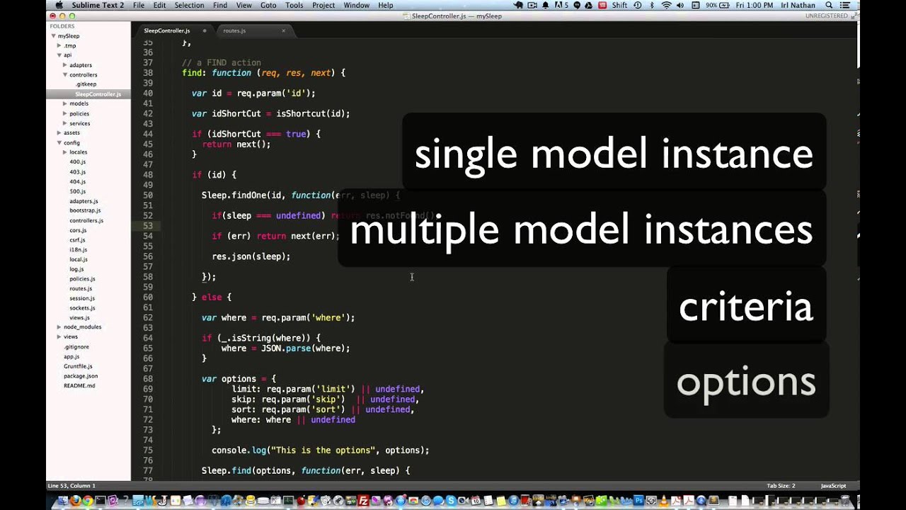 sailsCasts Answers: Ep7 - How do I create a restful json CRUD api in sails from scratch?