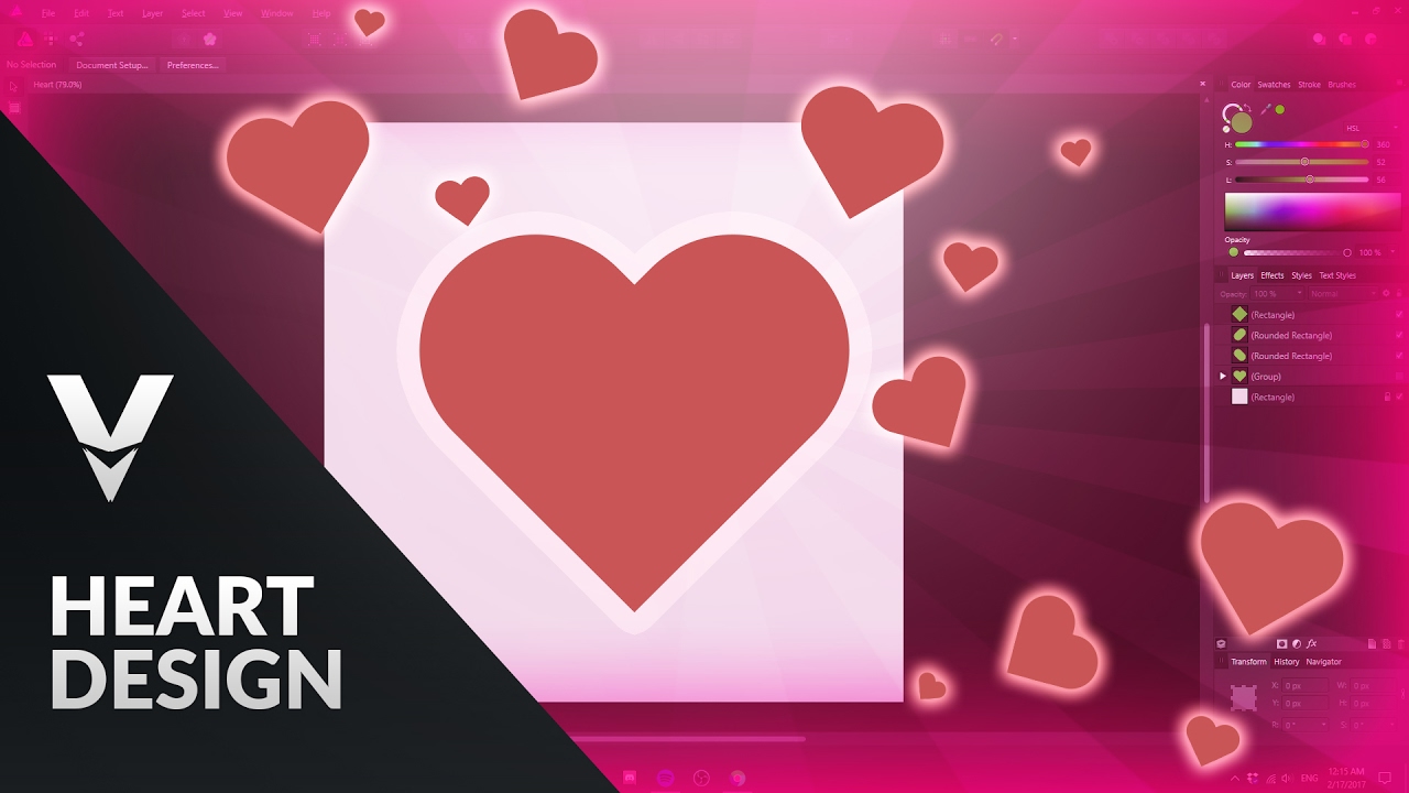 Affinity Designer Tutorial - Easy Heart Design