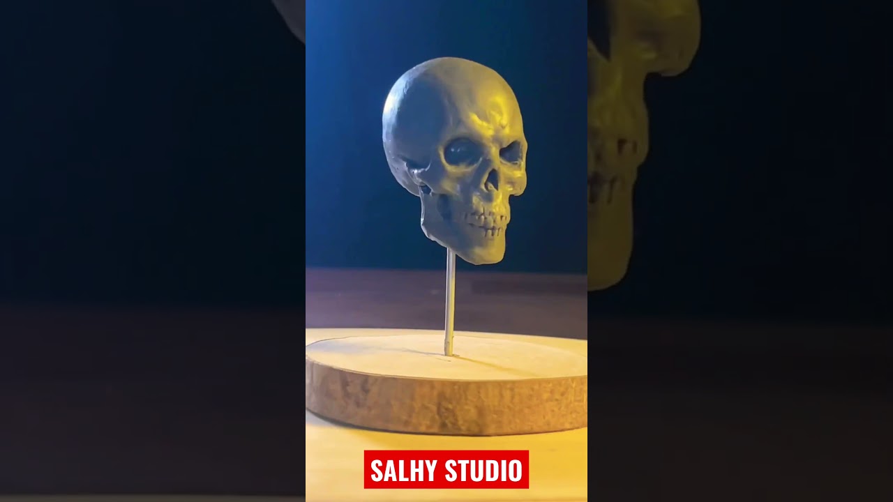 Sculpting skull in clay🧨