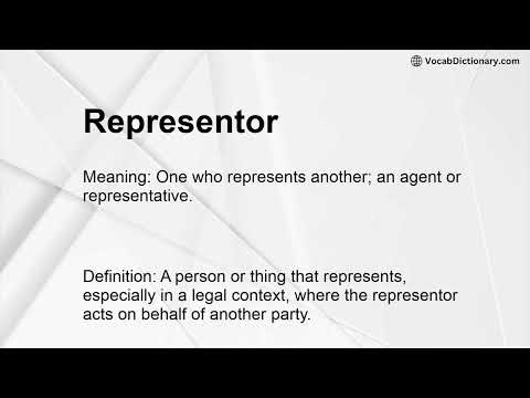 Representor Meaning