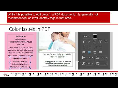 Creating Accessible PDF documents: Chapter Seven:  Color and Exporting to Word