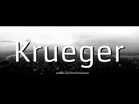How to Pronounce Krueger in German