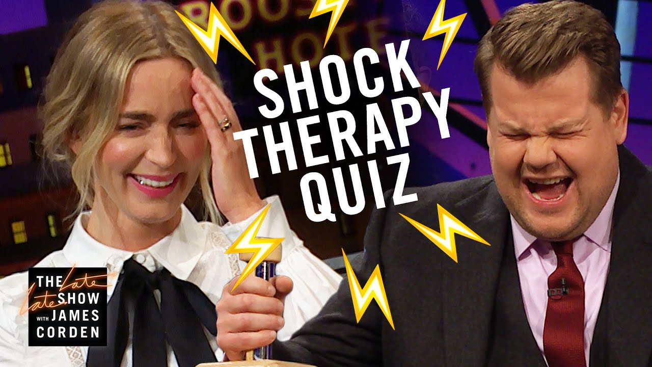 Shock Therapy Quiz w/ Emily Blunt & James Corden - Emily Blunt Web