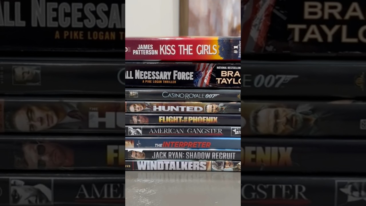 DVD & BOOK HAUL ⭐ 2 Books & 7 DVDs for $13 #dvdcollection #bookcollection #jamesbond #jackryan
