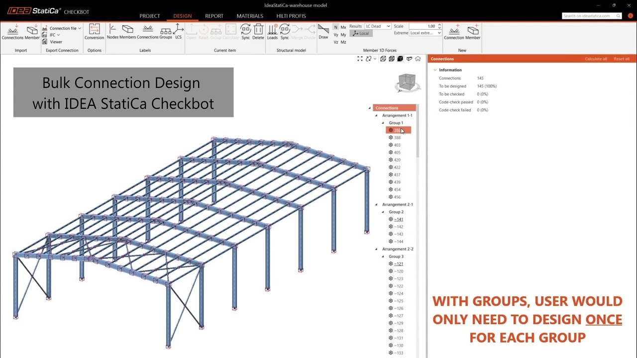 Bulk Connection Design with IDEA StatiCa Checkbot