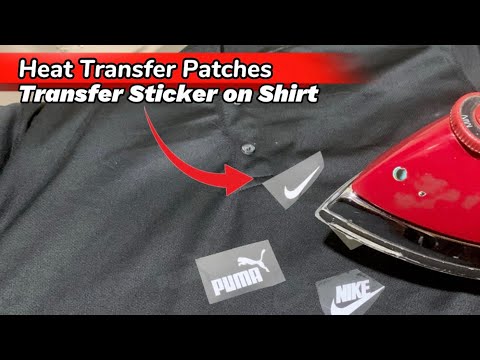 How to Use Iron on Heat Transfer Sticker Patches | Branded Logo Heat transfer Sticker on Shirt