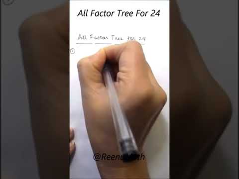 How to Make Factor Tree for 24 / All Factor Tree for 24 / Three Different Factor Tree for 24 /shorts