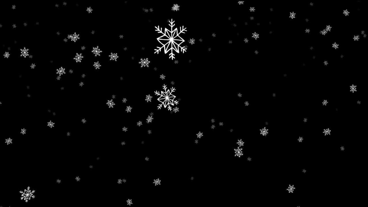 cartoon snowflakes falling big - free HD overlay footage