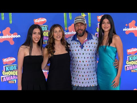 Adam Sandler and His Family 2024 Kids' Choice Awards Orange Carpet