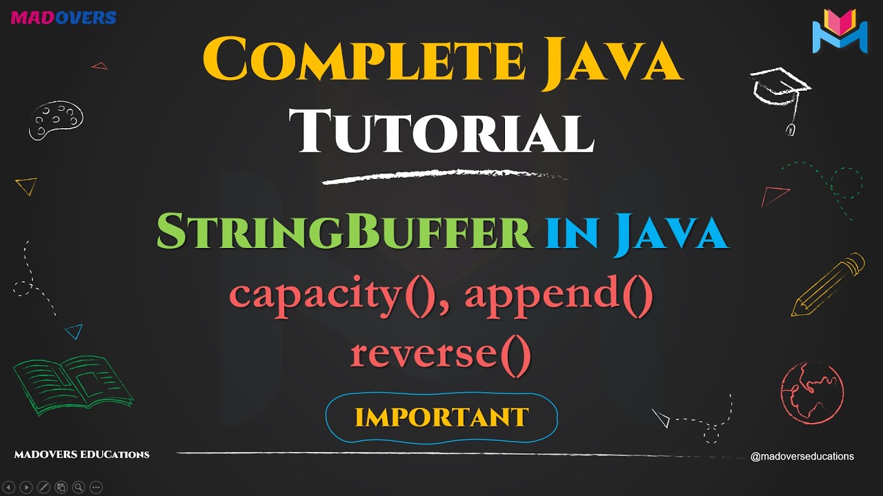 StringBuffer Class in Java Explained | capacity(), append(), reverse() Methods in Java