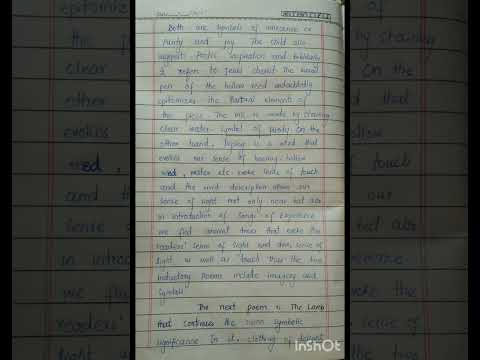 | Use of Symbols and Imagery | in | William Blake's poems |