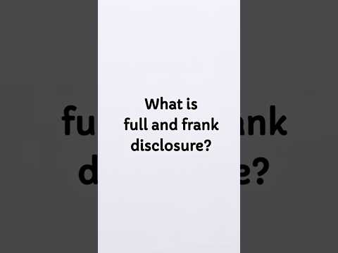 What does full and frank disclosure mean? #financialdocuments #uklaw #divorcefinances #ukfamilylaw