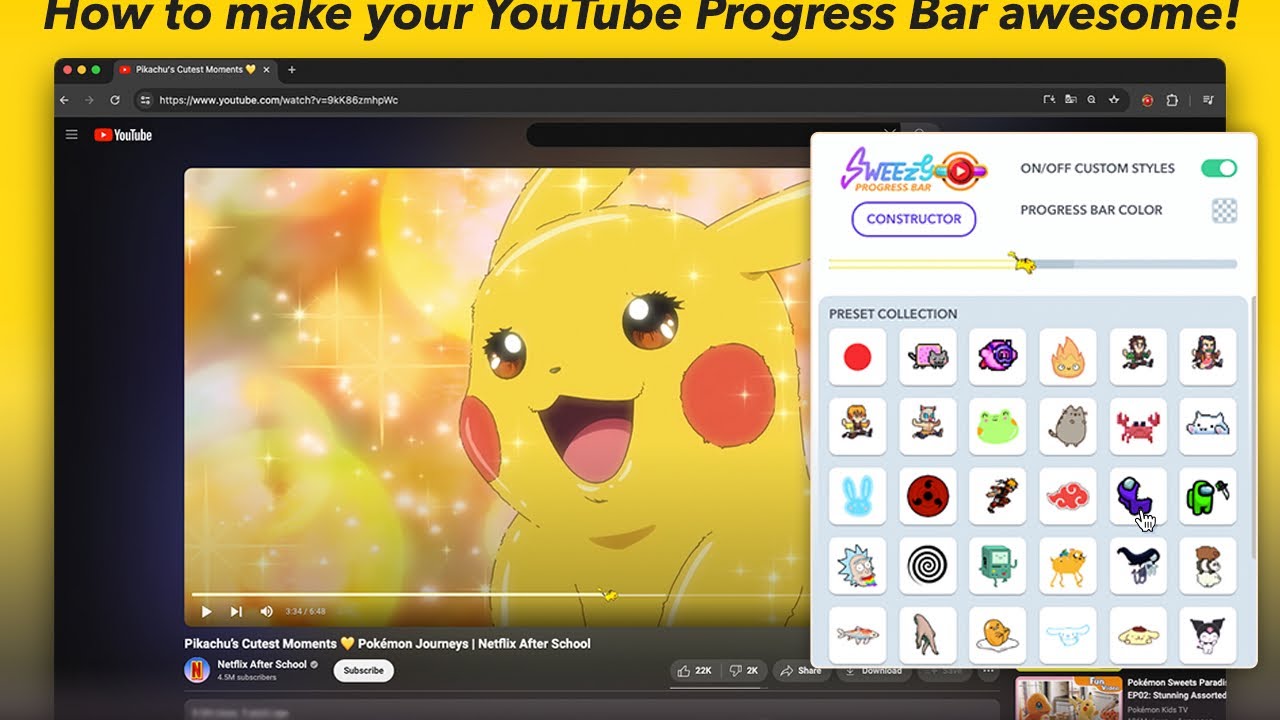 How to make Youtube Progress Bar Awesome  - Custom Progress Bar for Youtube