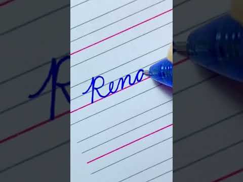 How to write “Rena” Beautiful name in English Cursive writing
