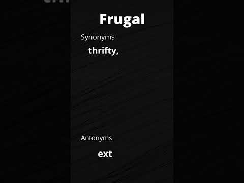 Word: Frugal || Vocabulary Builder || VocaBank