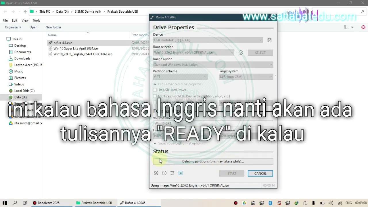 Cara Lengkap Membuat Bootable Flashdisk dengan Rufus - sahabatedu.com ...
