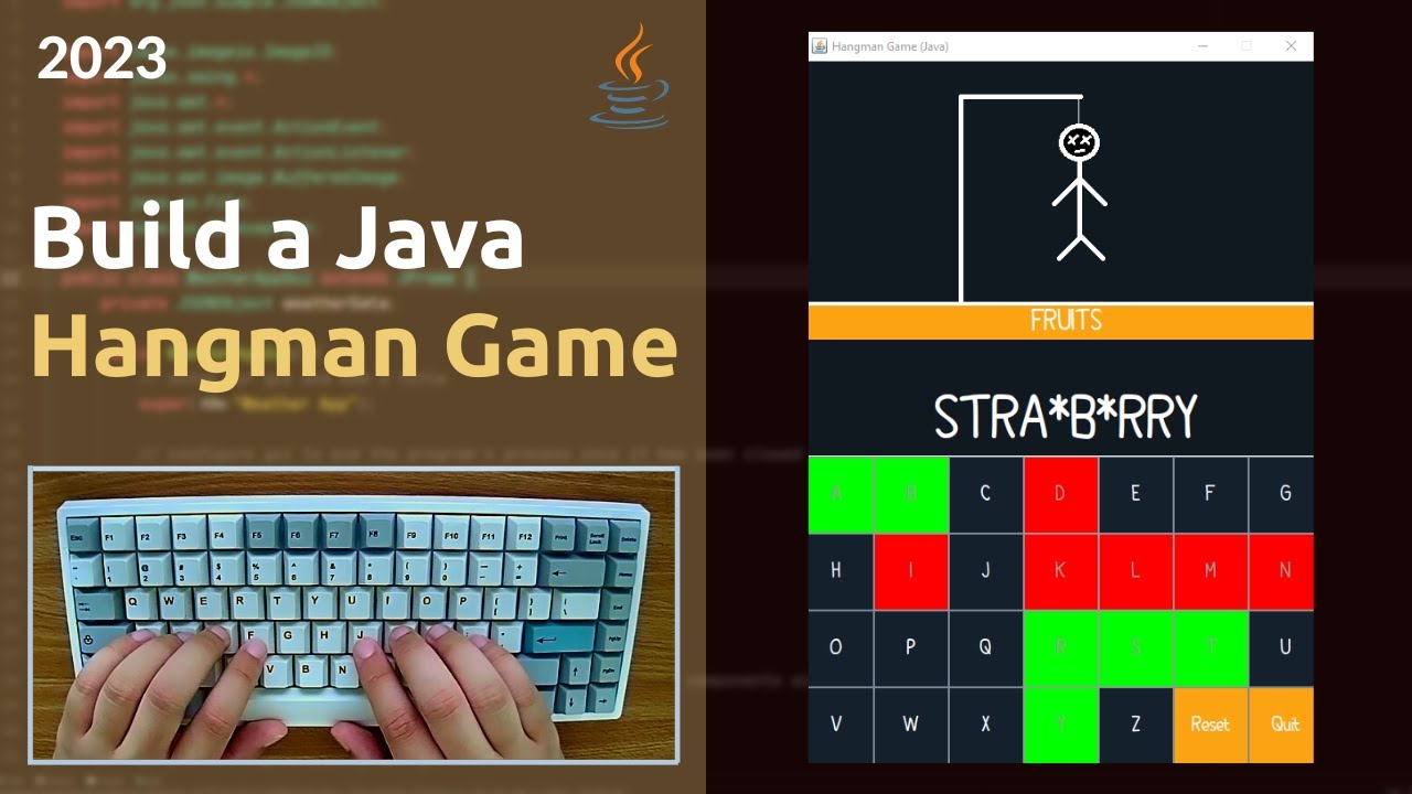 ASMR Programming - Java Hangman Game - No Talking
