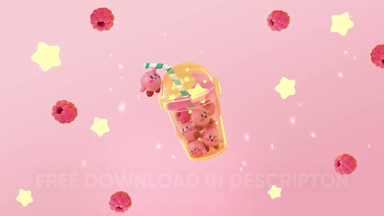 Raspberry Kirby - LofiD Wallpaper