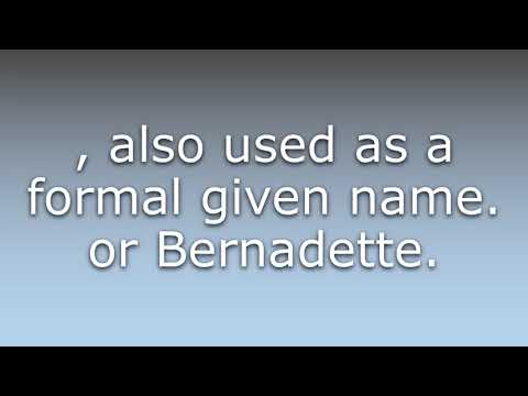 What does Bernie mean?