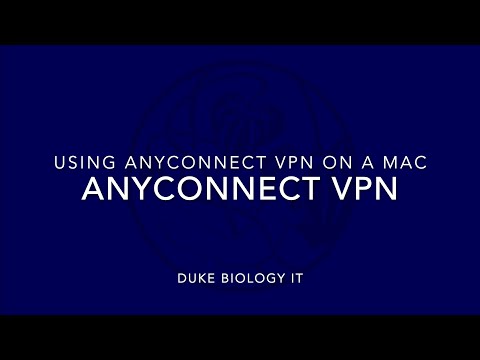 Cisco Anyconnect: Using on a Mac