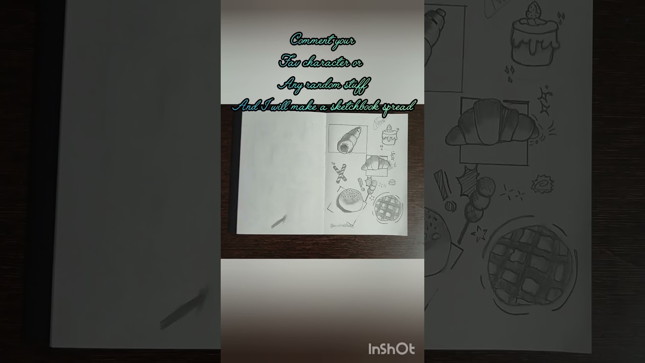 comment your fav character or any stuff, I will make a sketchbookspread#sketchbookspread