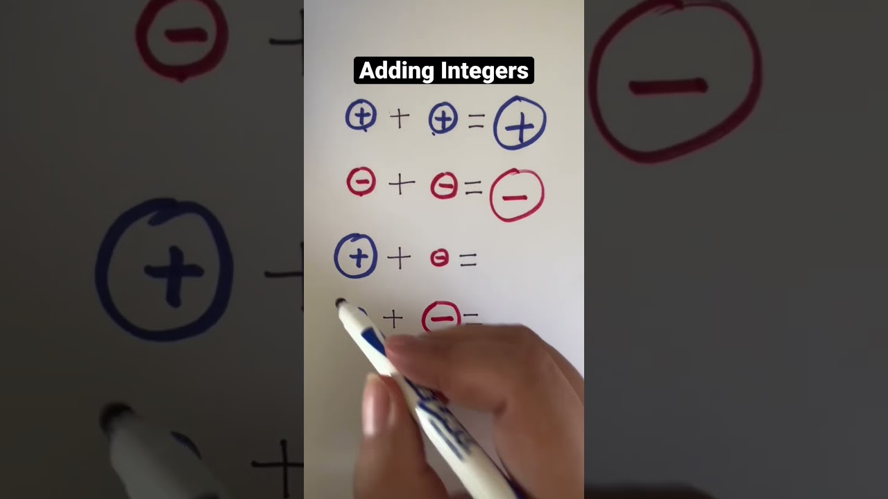 Math hacks: Adding Integers | adding negative numbers #integers #negetive #algebra #math #maths