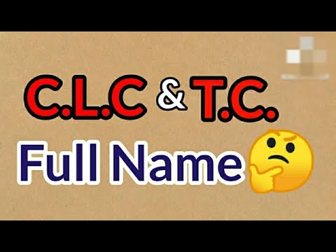 || C.L.C Full Form 🤔🤔🤔🤔🤔 || Ganesh Big Blog ||
