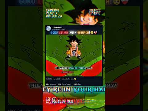 Goku Leaves With Shenron! 😔❤️🩹 | End of - dbgt |#goku #dragonball #dbs #dbz #vegeta #shorts #viral