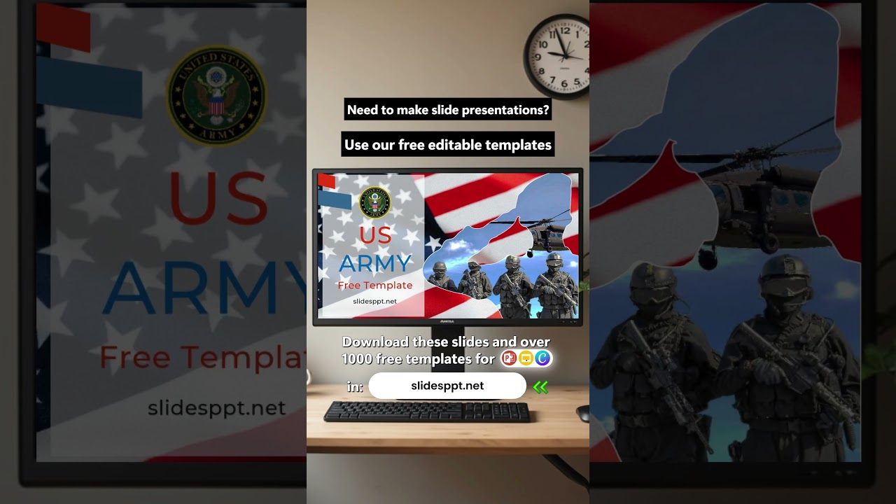 Free United States Army Template for PPT, Canva & Google Slides #unitedstates #army  #presentation