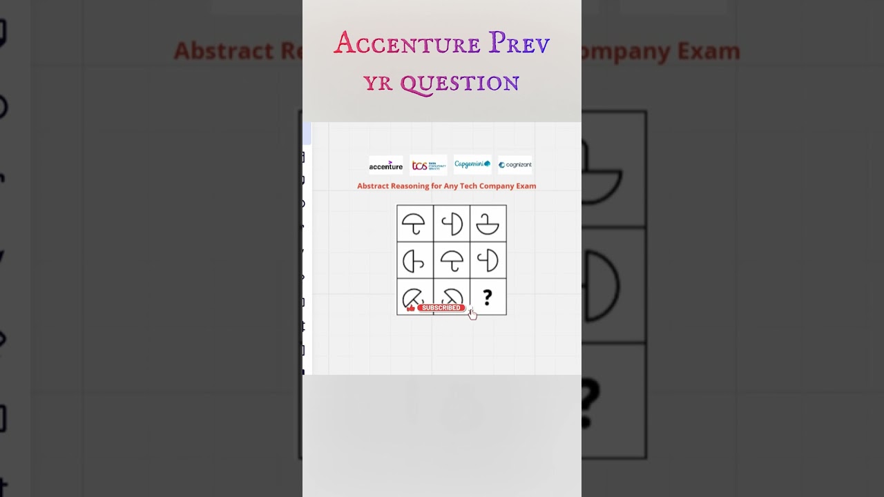 solve???? Abstract Reasoning : Accenture cognitive assessment 2023