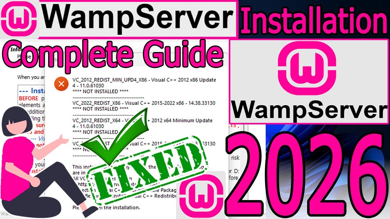 ✅ How to Fix VC++ package errors in WAMP Server 3.4.0 on Windows 10/11 [ 2026 Update ] PHP Tutorials